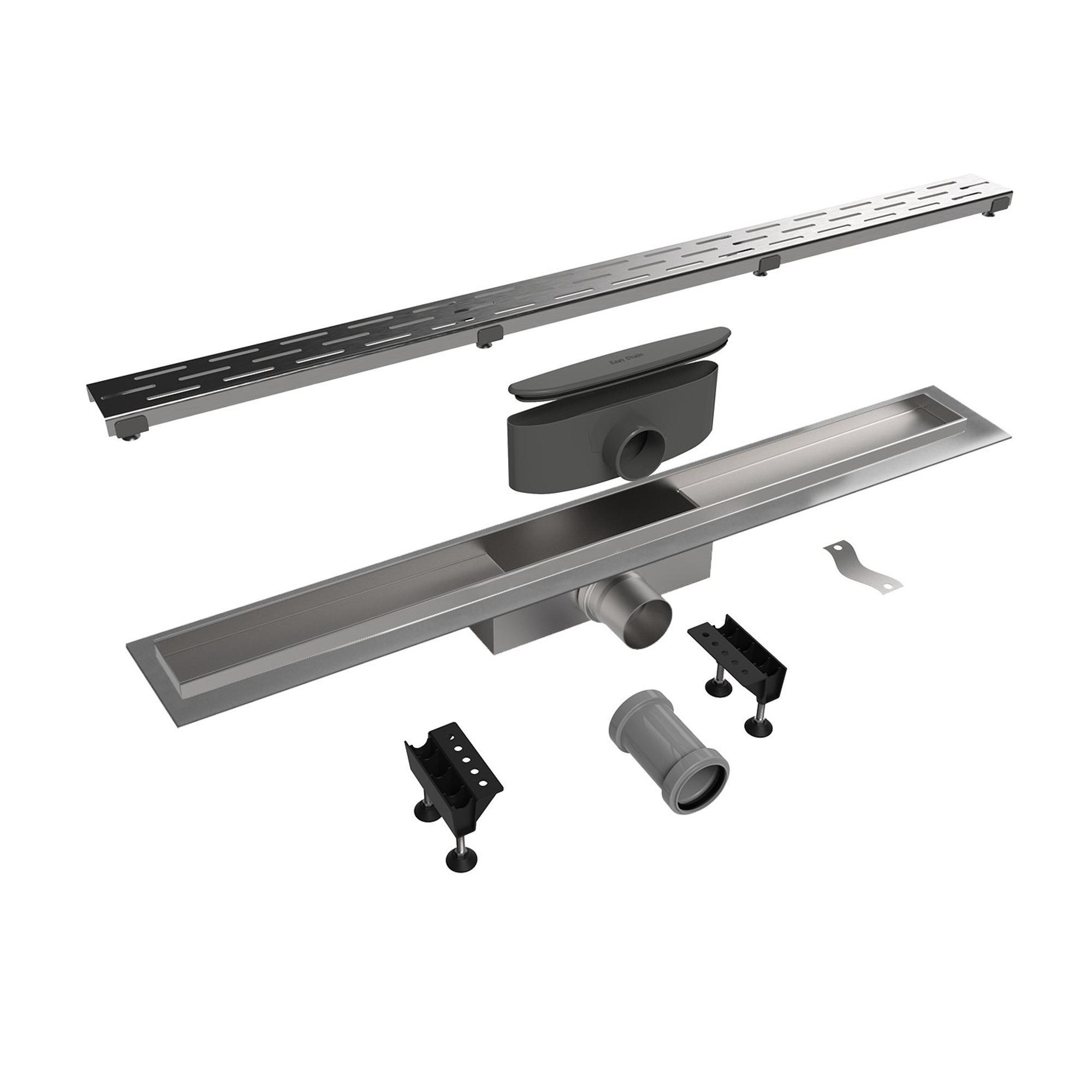 Easy Drain Compact 50 caniveau de douche inox avec plaque simple inox ...