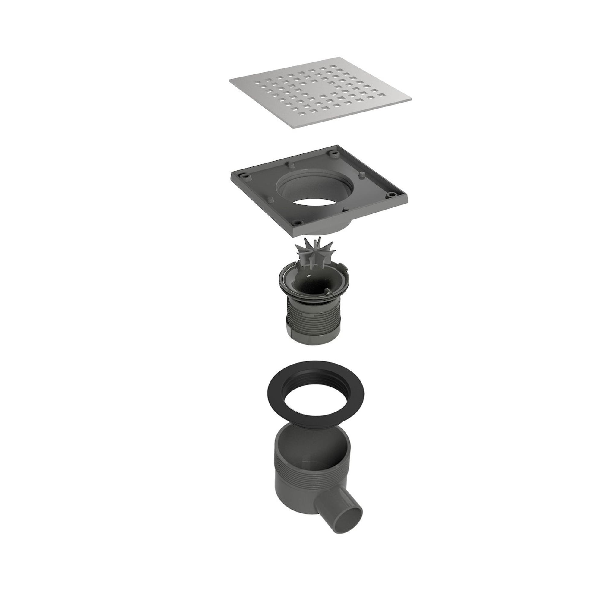 Easy Drain Aqua quattro vloerput abs 15x15cm horizontaal diameter 5cm ...