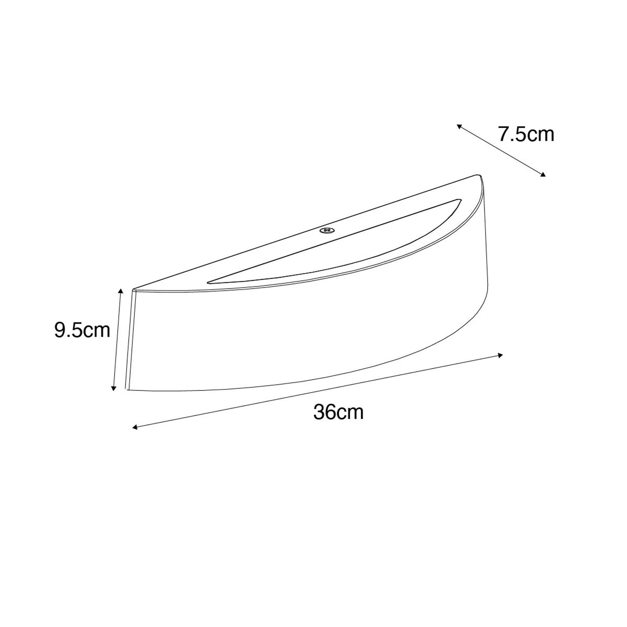 QAZQA Caz Wandlamp - 1 lamp - 36cm - IP44 - Wit - 105459 ...
