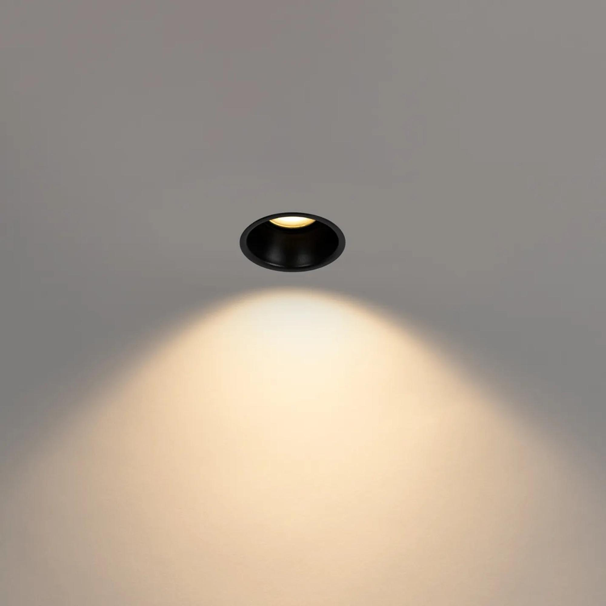 QAZQA Dept Spot encastré - 8.8x8.8x9.2cm - dimmable - IP44 - noir mat ...