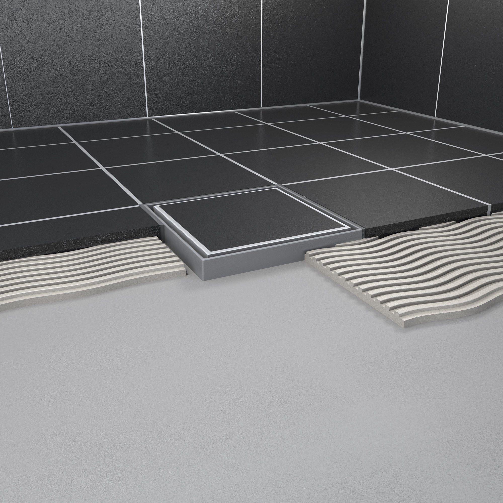 Easy Drain Aqua Quattro Tegel vloerput met ABS afwerkdeel/RVS ...