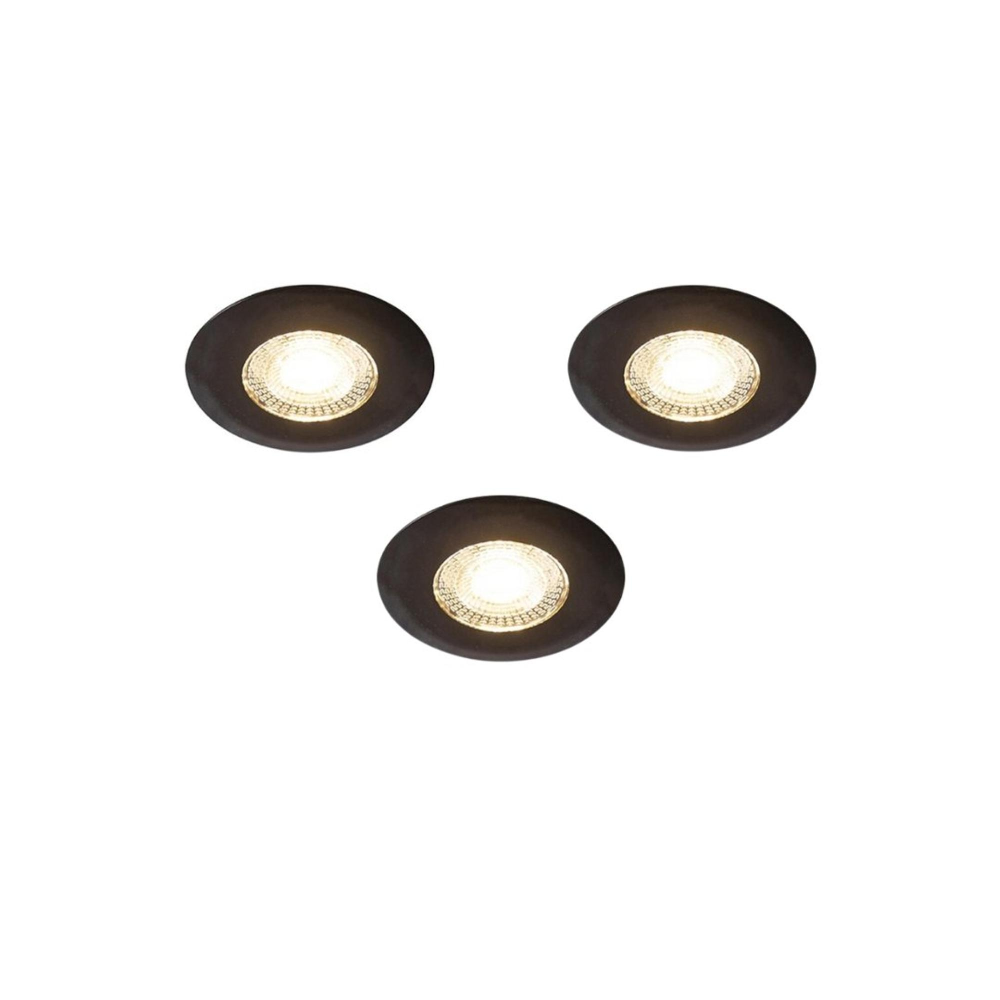 QAZQA Ulo Spot encastré - set de 3 - 8,2x8,2cm - LED incl. - 3 niveaux ...