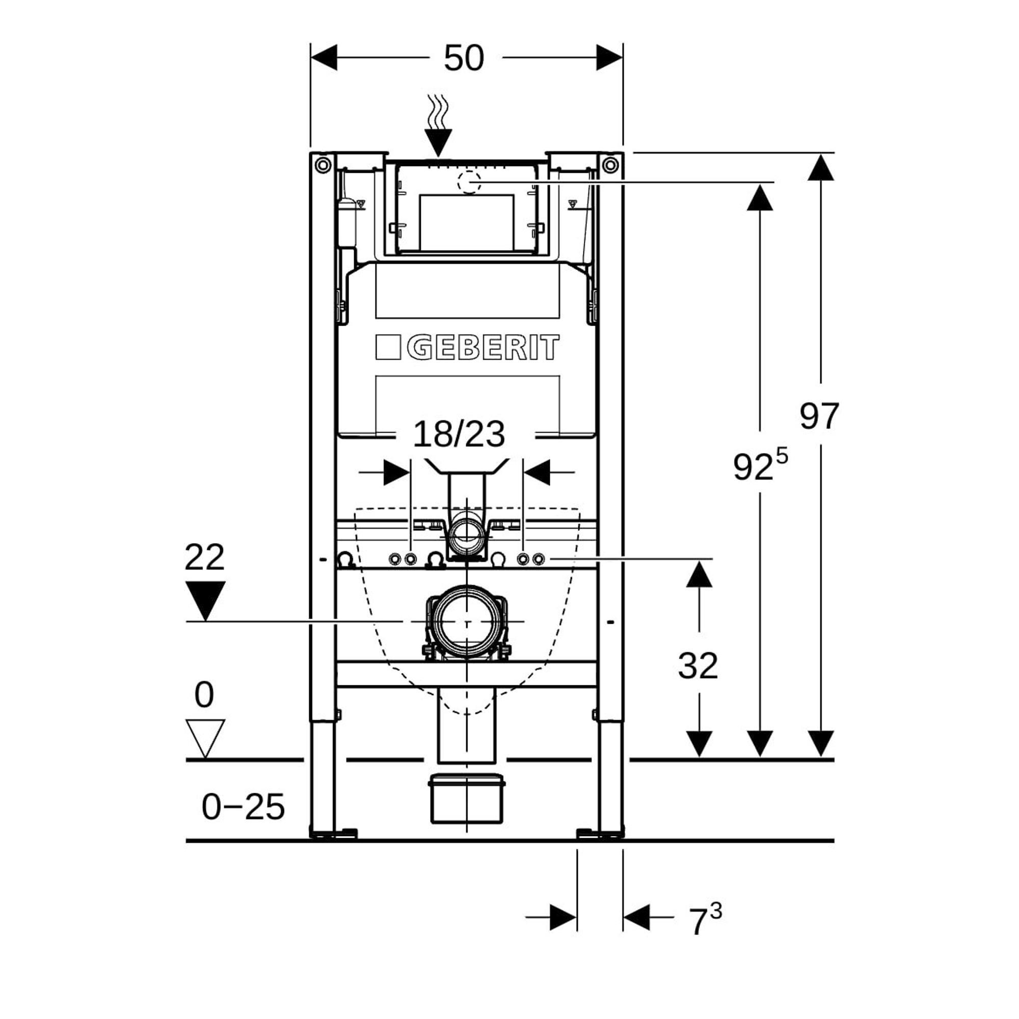 Geberit Inbouwreservoir met frame - 111.923.00.6 - Sanitairwinkel.nl