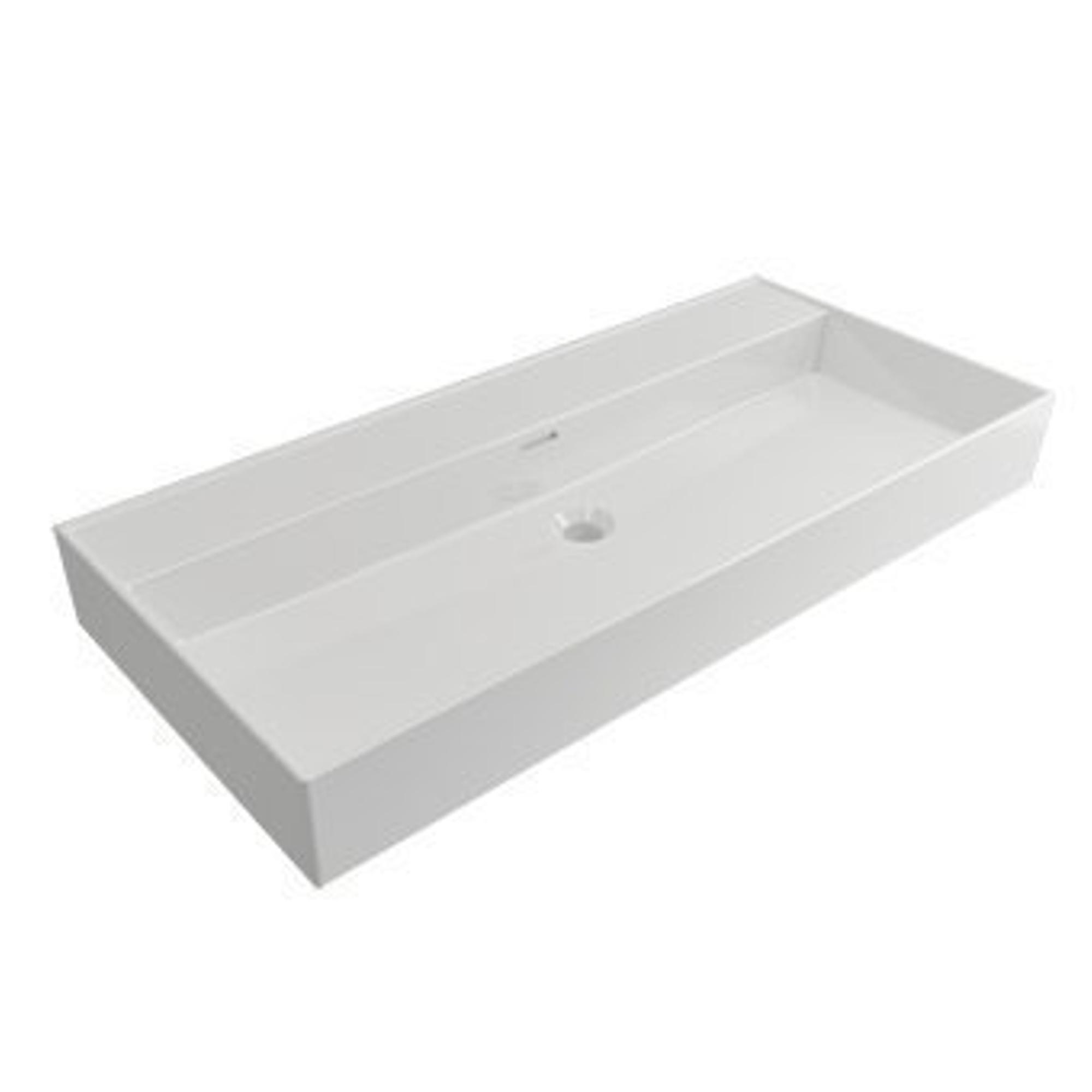 Saniclass Legend Plan vasque - 100x47x13cm - trop-plein - 1 lavabo ...