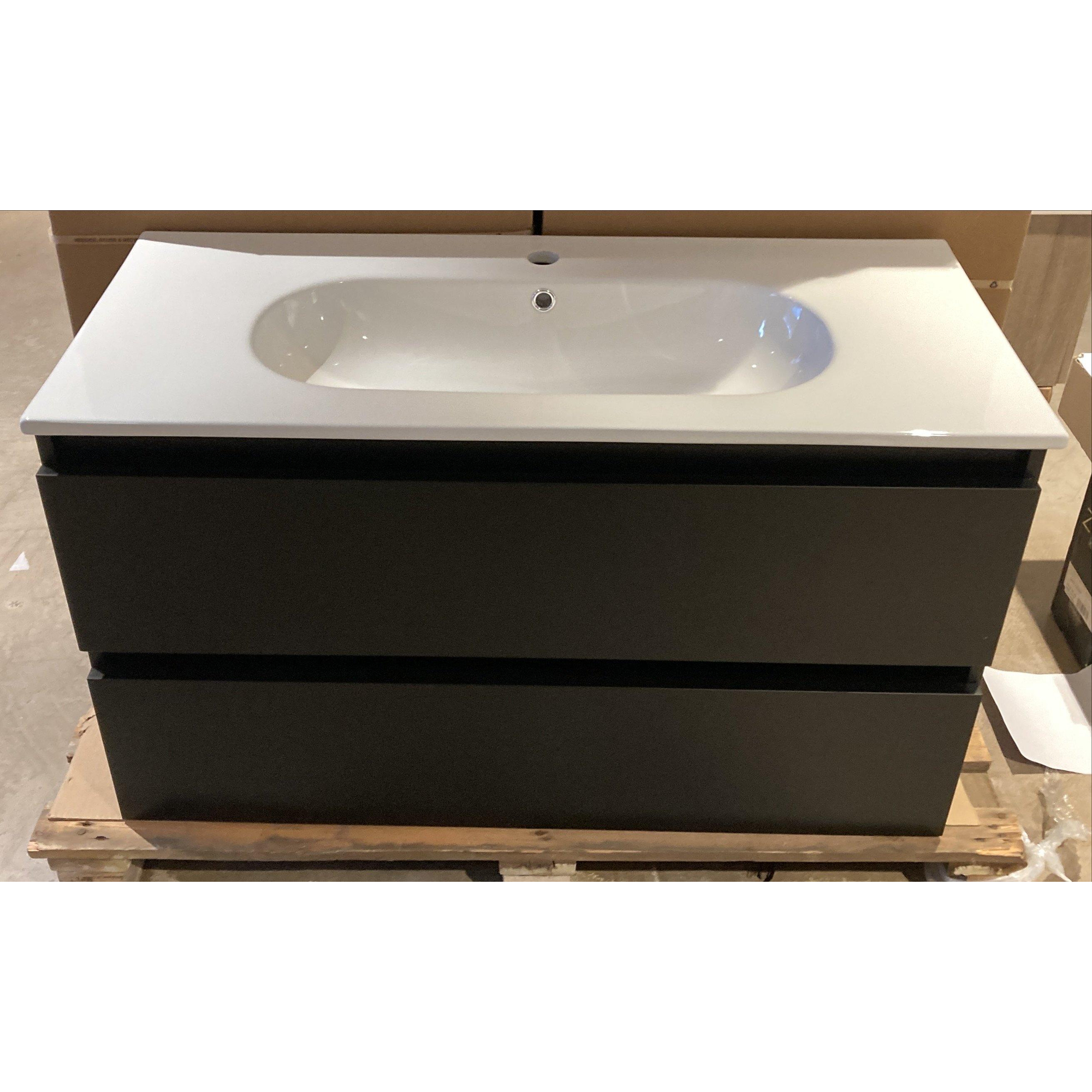 Adema Chaci Badkameronderkast - 100cm - 2 lades - greeploos ...