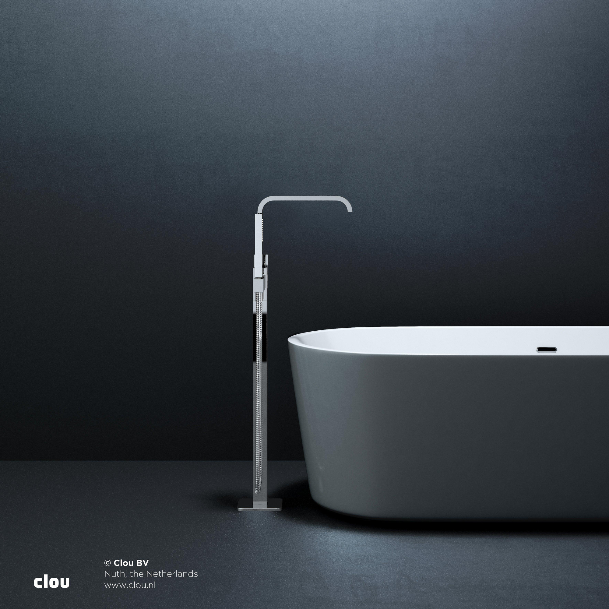 Clou XO mitigeur bain autoportant type 3 avec douchette chrome - CL/06. ...