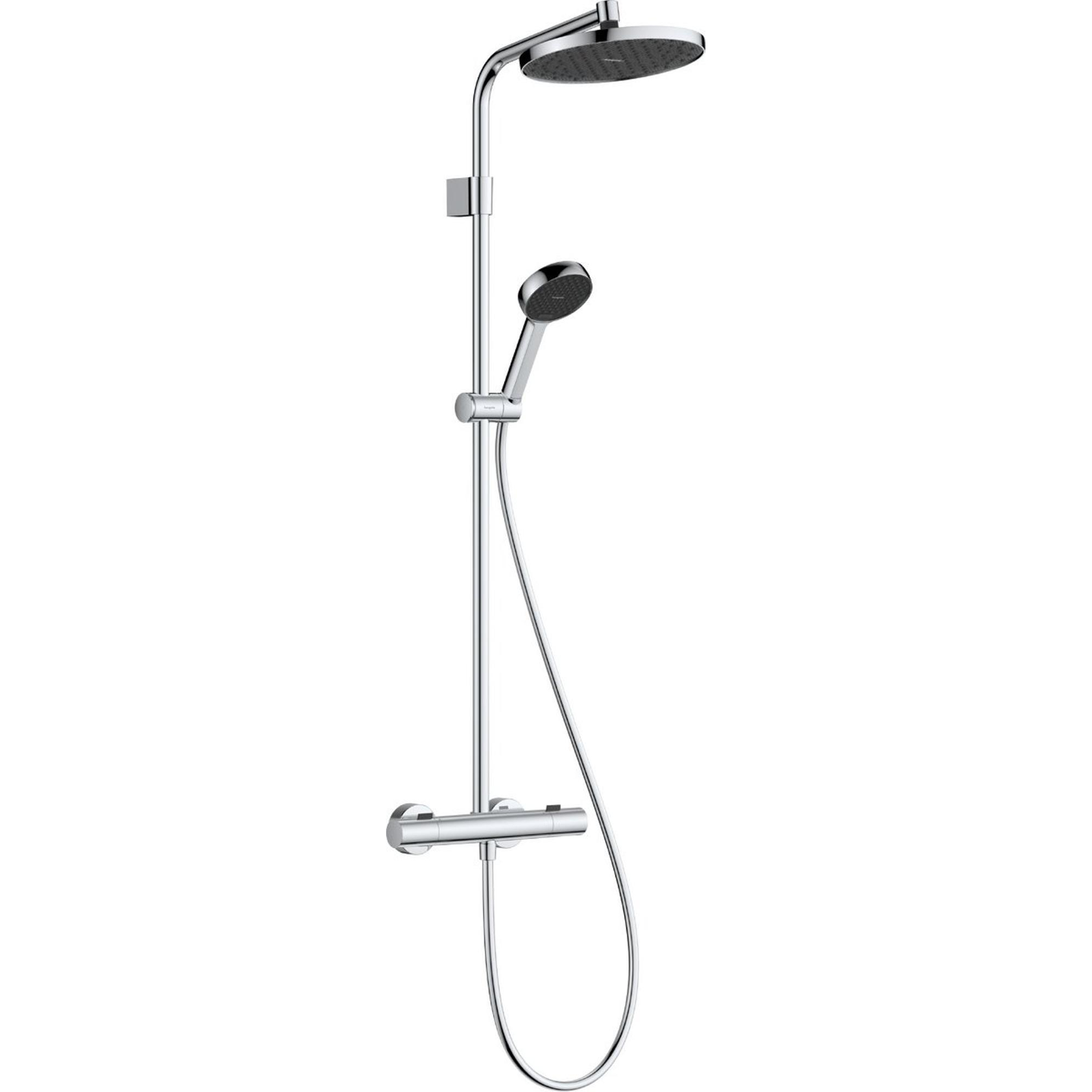 Hansgrohe Activera s showerpipe 240 1 jet EcoSmart Ecostat Fine chroom - 28078000 ...