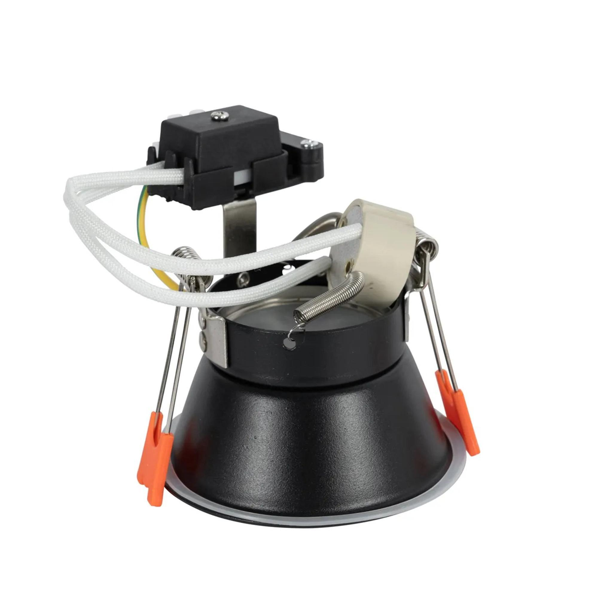 QAZQA Dept Spot encastré - 8.8x8.8x9.2cm - dimmable - IP44 - noir mat ...