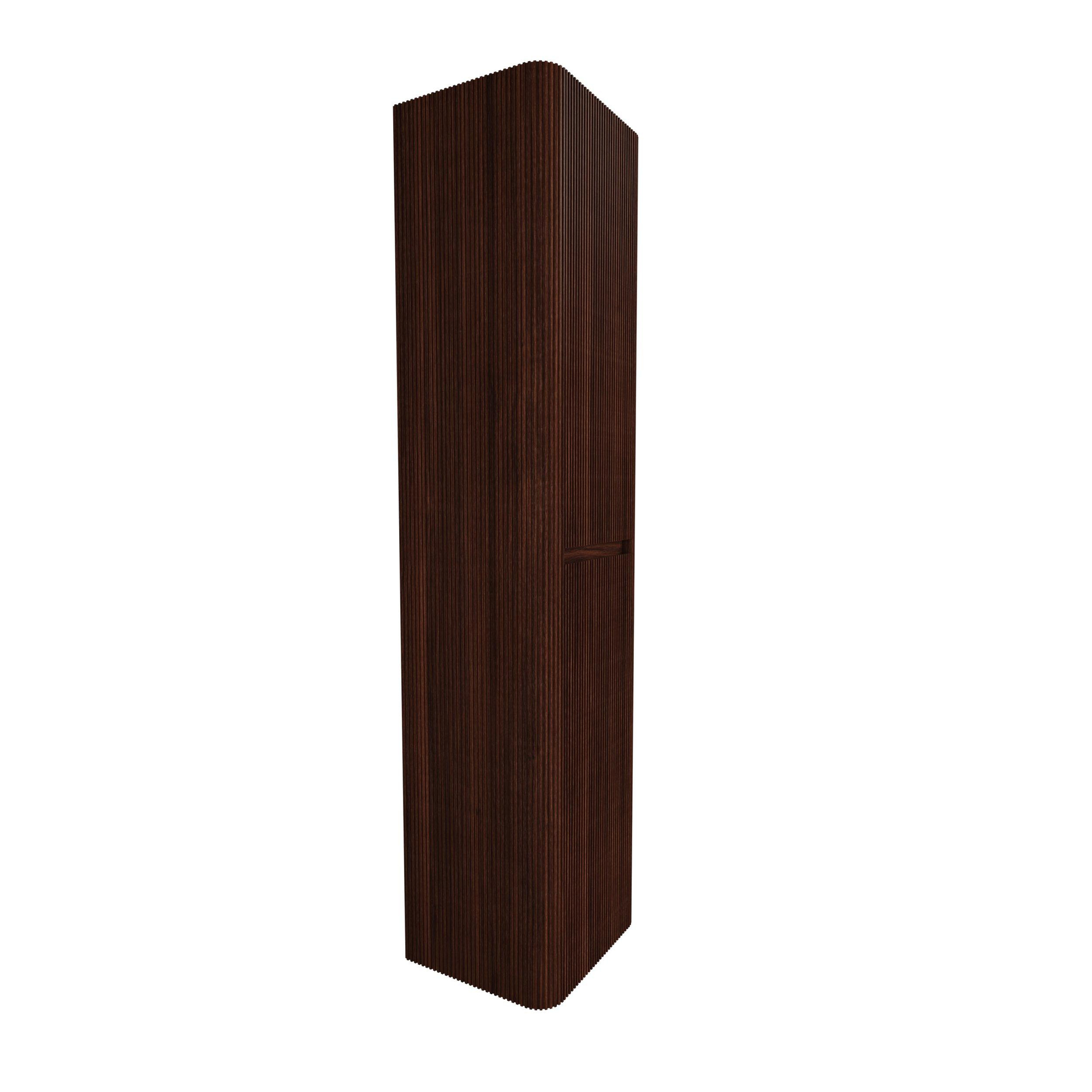 Royal Plaza Terra Edge Hoge Kast - 40x35x170cm - ribbel - kastanje ...