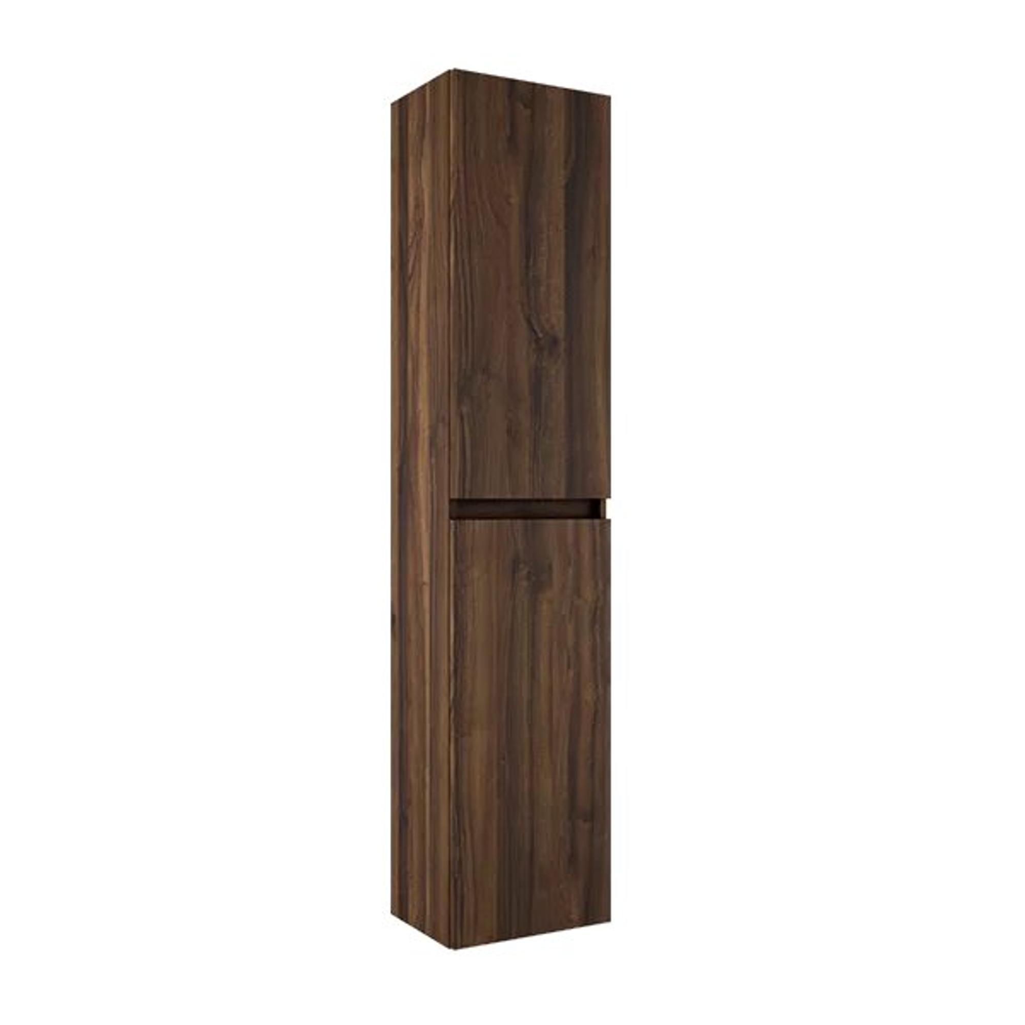 Saniclass Chaci Hoge Kast - 140x35x27cm - 2 deuren - noten - 88374 ...