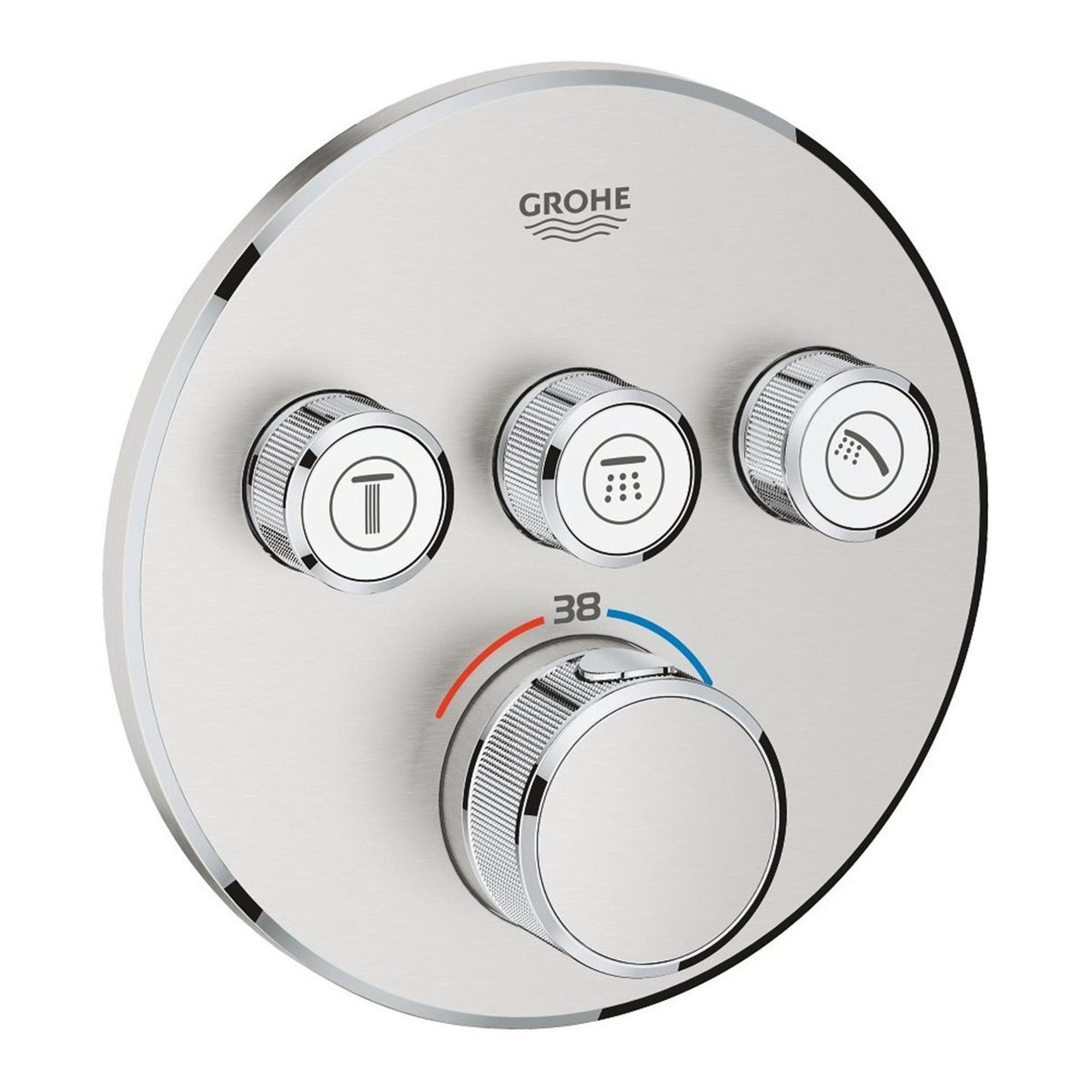 GROHE Grohtherm SmartControl Ensemble de douche encastrable - thermostatique - pommeau de douche ...