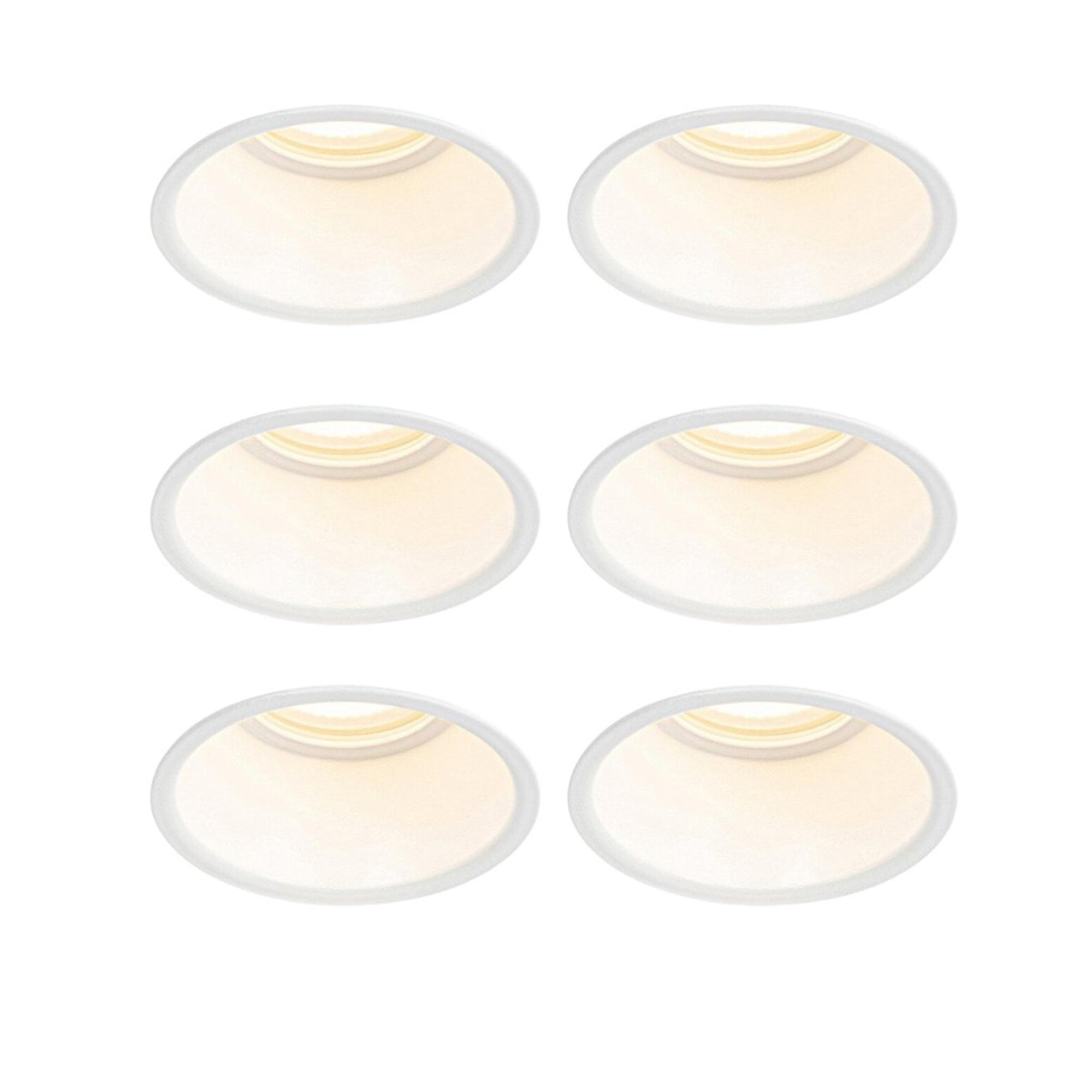 QAZQA Dept spot encastrable - set de 6 - 8,8x8,8x9,2cm - dimmable ...