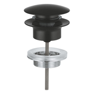 GROHE Waste Set - Ø63mm - push open - matte black OUTLETSTORE ...