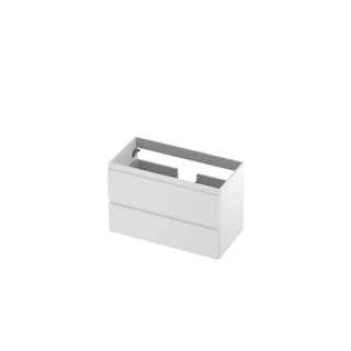 INK Meuble sous-lavabo - 80x40x52cm - 2 tiroirs - sans poignée - MDF ...