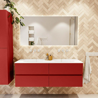 Mondiaz VICA ensemble de meuble de salle de bain - 140cm - meuble sous-vasque fire - 4 tiroirs ...