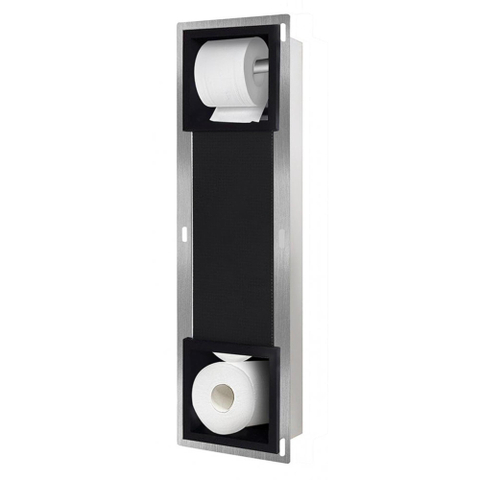 Wiesbaden Inbouw-toiletrolhouder + reserve-rolhouder mat-zwart - 28. ...