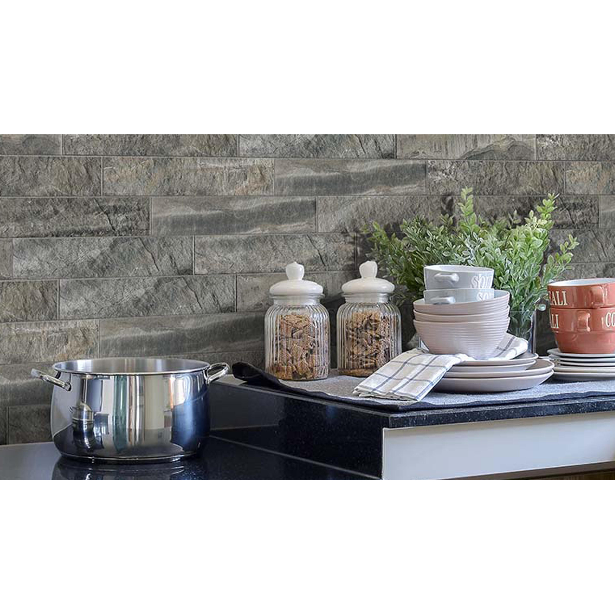 Keradom Minerali Vloertegel - 7.5x38.5cm - 9.0mm - Grafite - 1596958 ...