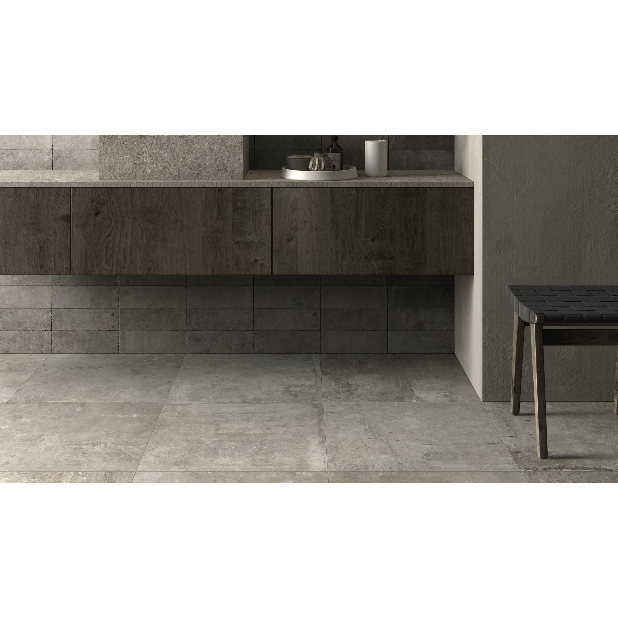 Kronos Le reverse Carrelage de sol 400X800 Taupe ant.10mm Mat Ret.R10 ...