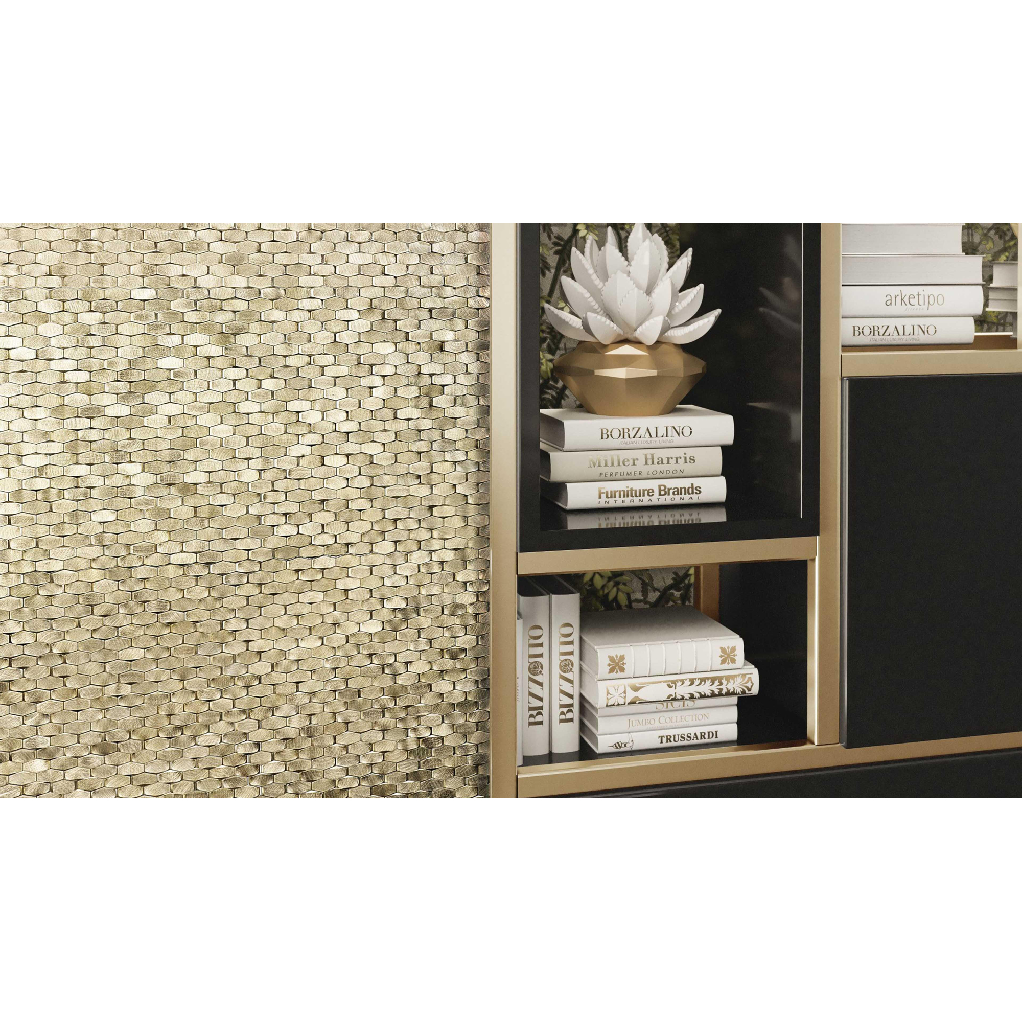 Dune Materia Mosaics Mozaiektegel - 28.4x30cm - 5.0mm - Gold - per stuk ...