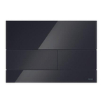 Tece Square bedieningsplaat voor duospoeltechniek glas zwart toetsen zwart - 9240809 ...