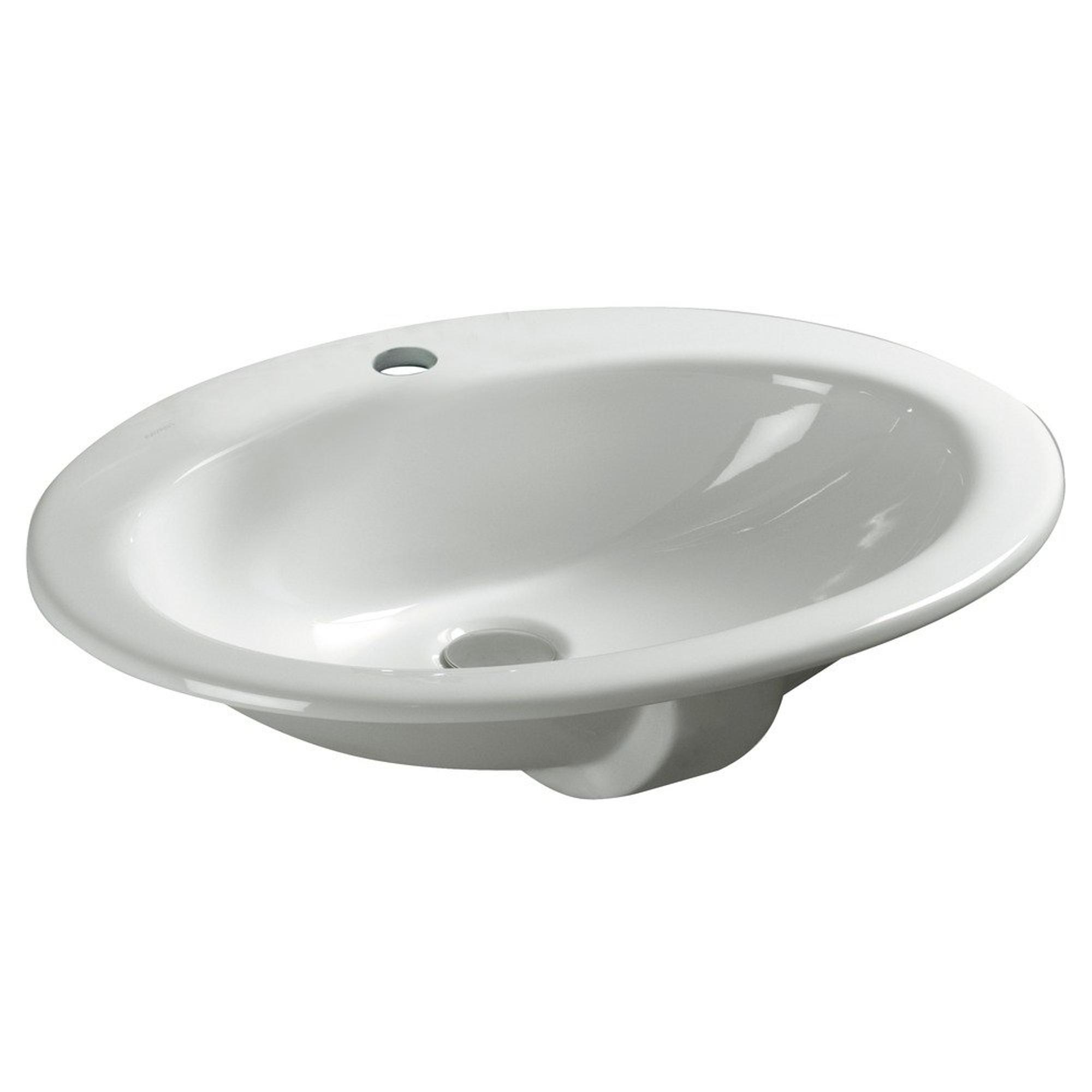 Nemo Start Star lavabo encastré 560 x 460 mm porcelaine blanc trou de ...